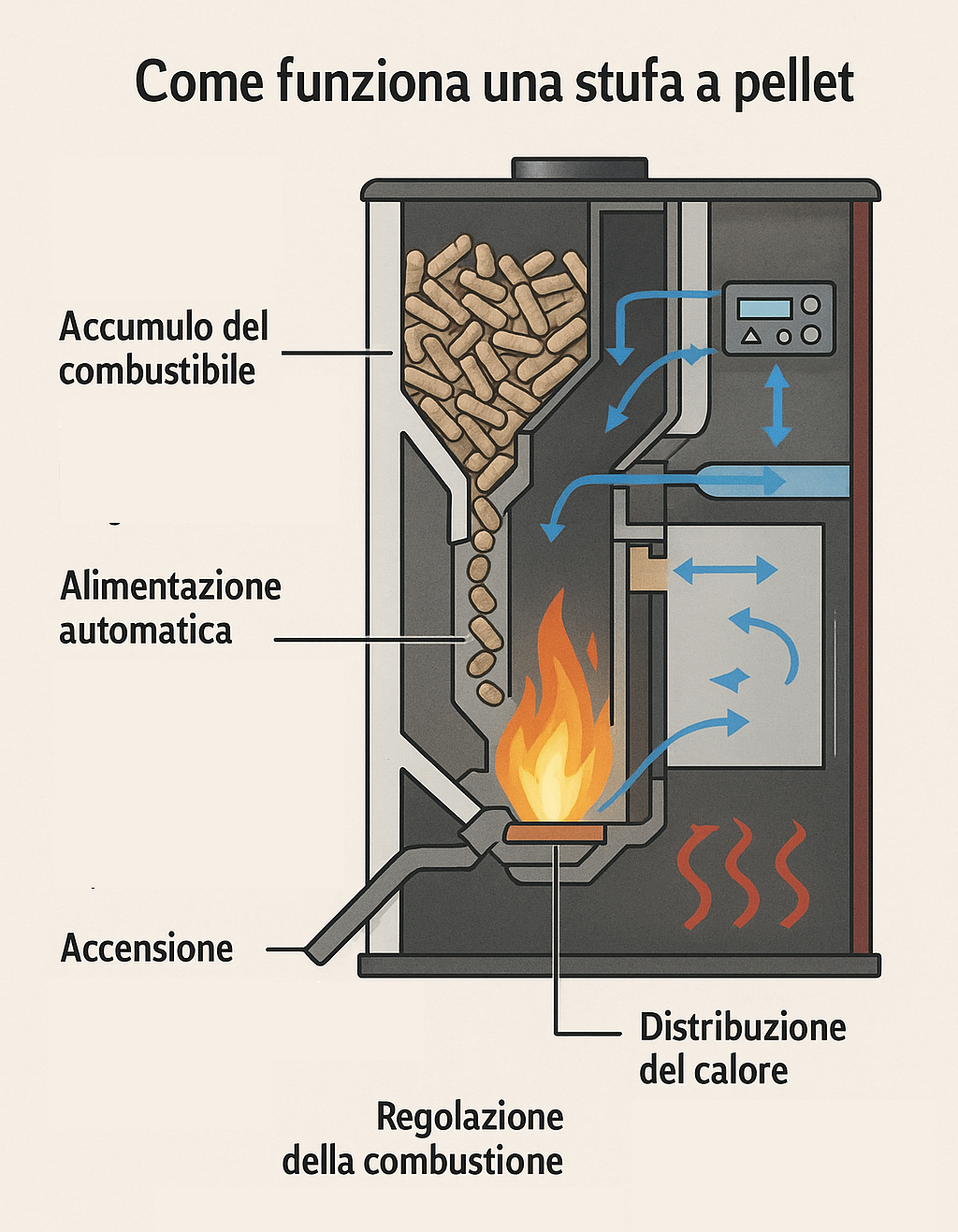 Installazione stufa a pellet, vantaggi e costi